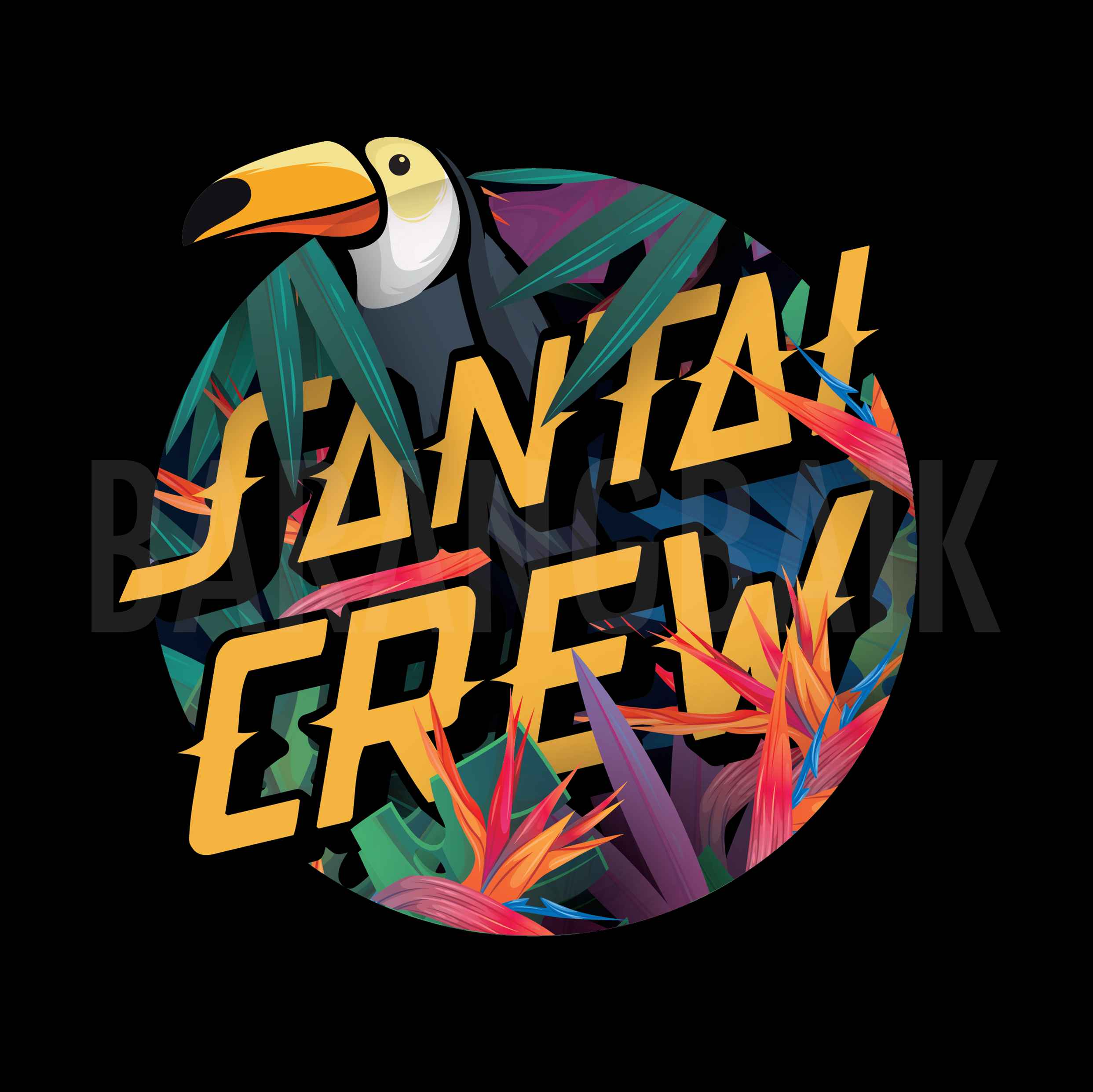 BarangBaik Tees - Santai Crew Tropical – BarangBaik SG